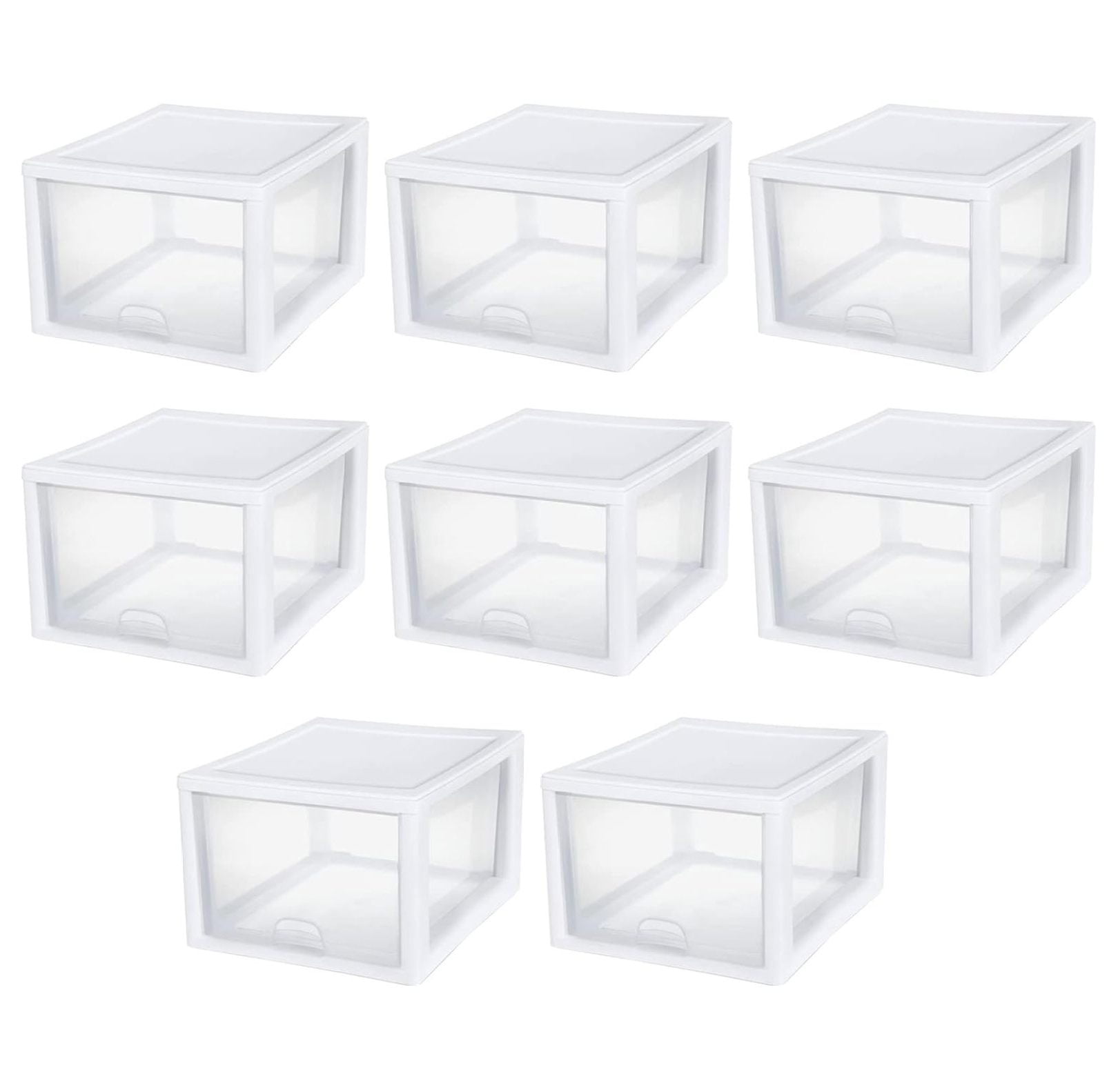 27 Qt Stacking Storage Drawer, Stackable Plastic Bin Drawer to Organize ...