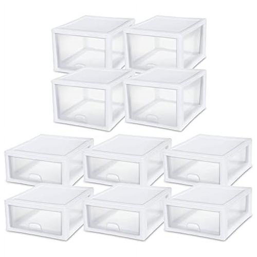 27 Quart (4 Pack) And 16 Quart (6 Pack) Stackable Clear Plastic Storage ...