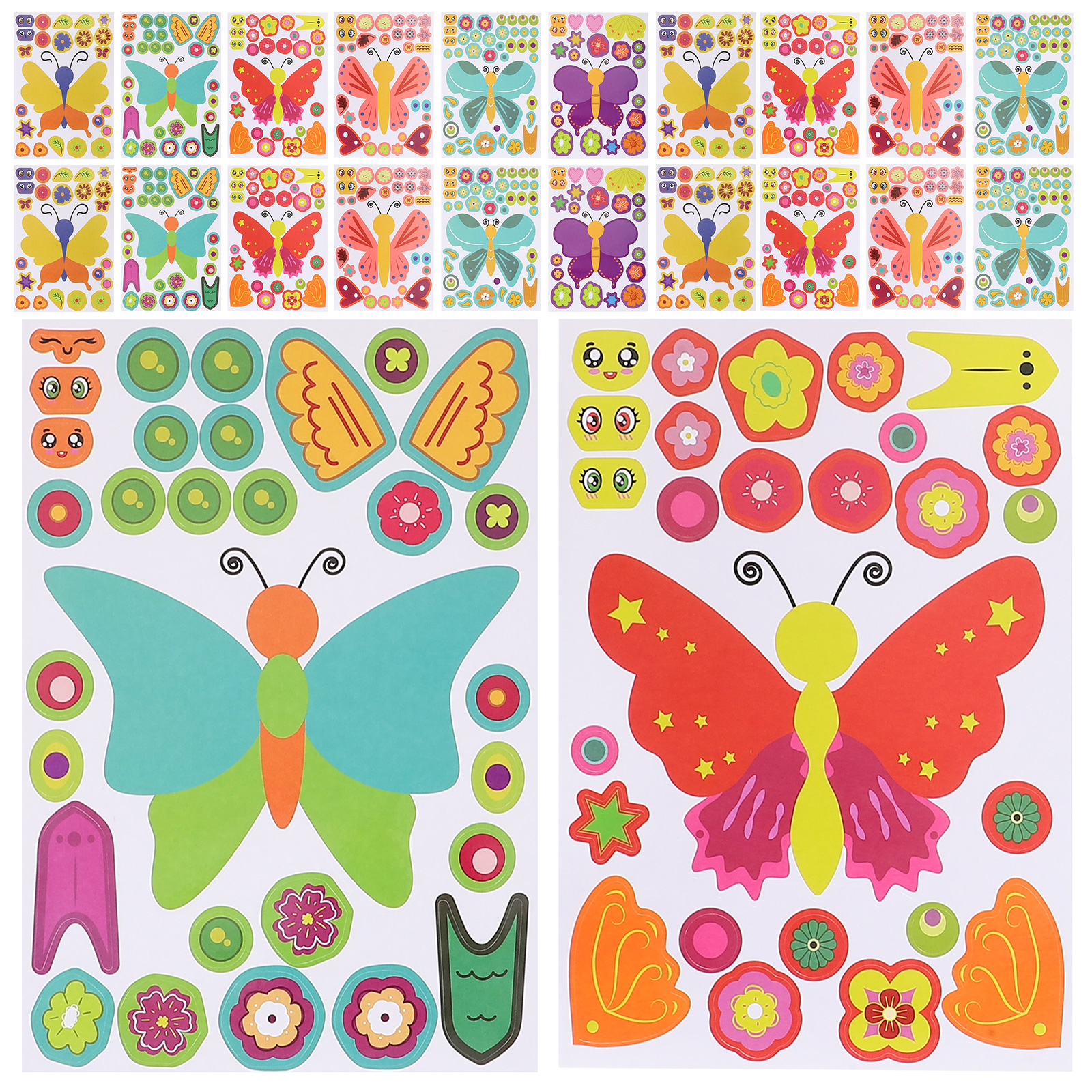 27 Sheets Butterfly Puzzle Sticker The Gift Gifts Puzzle Stickers DIY ...
