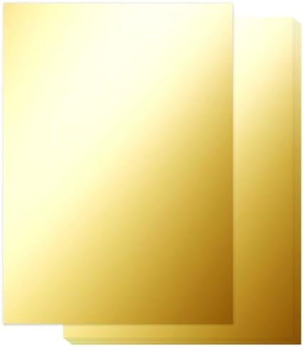 27 Sheets Metallic Gold Cardstock Paper, A4 Gold Glitter Paper for Card ...