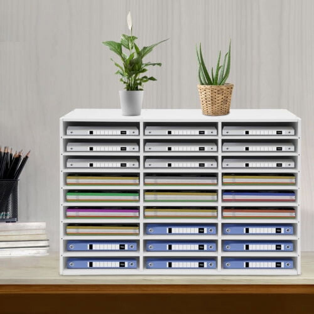 27 Slots Classroom Keepers Literature Storage Rack PVC File Holder ...