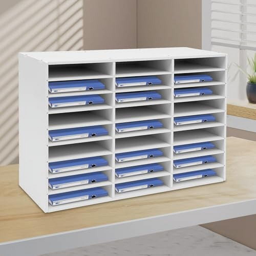 27 Slots Desktop File Sorter Literature Organizer Mail Paper Storage ...