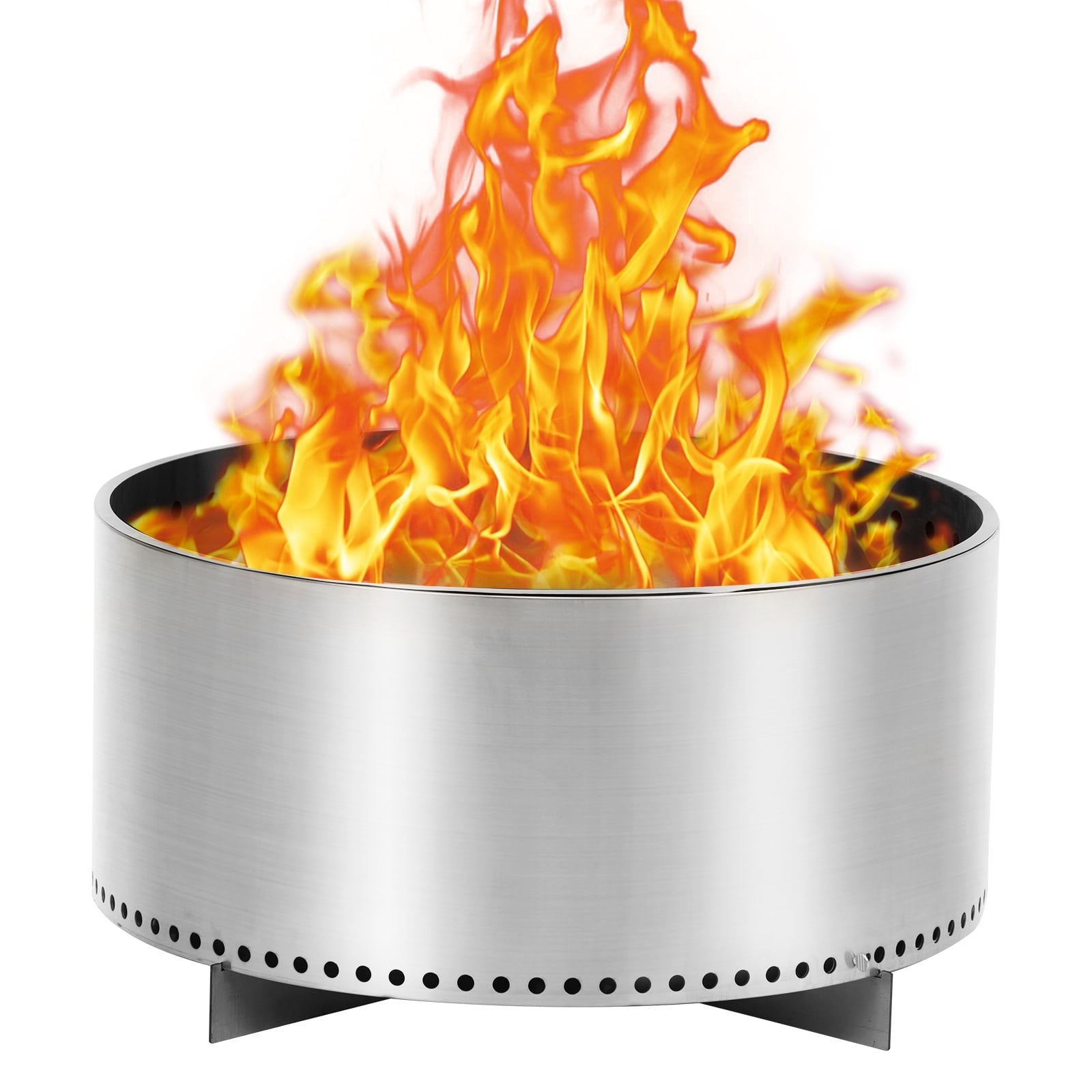 27" Smokeless Fire Pit with Adjustable Airflow, 304 Stainless Steel ...