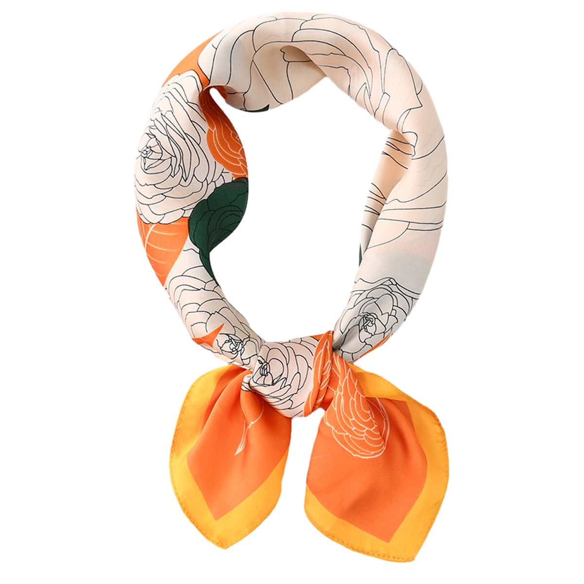 27" Square Head Scarf for Women Silk Feeling Satin Scarf Women Fashion ...