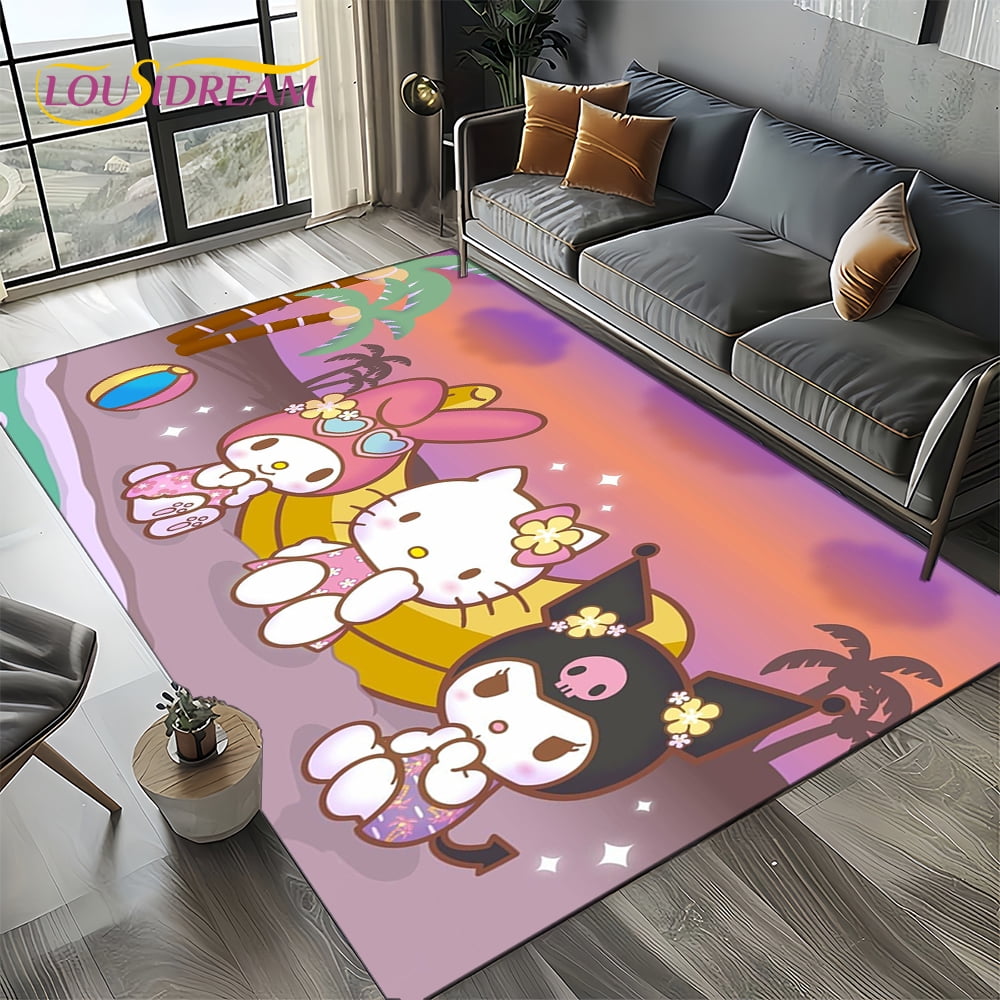 27 Style Cute Kuromi Cartoon Sanrio Carpet Rug for Bedroom Living Room ...
