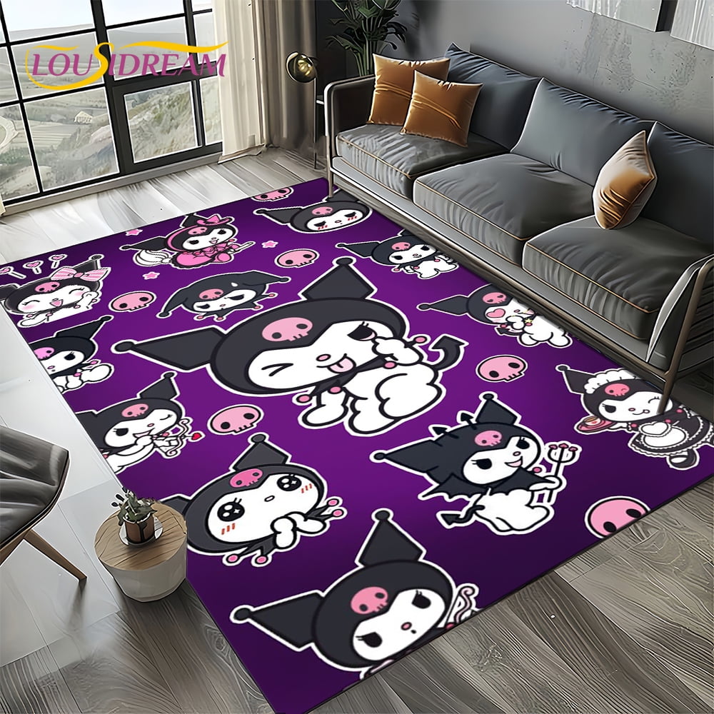 27 Style Cute Kuromi Cartoon Sanrio Carpet Rug for Bedroom Living Room ...