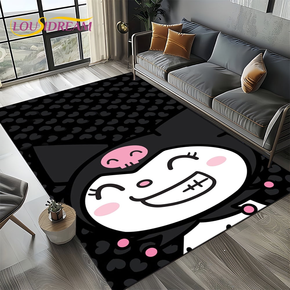 27 Style Cute Kuromi Cartoon Sanrio Carpet Rug for Bedroom Living Room ...