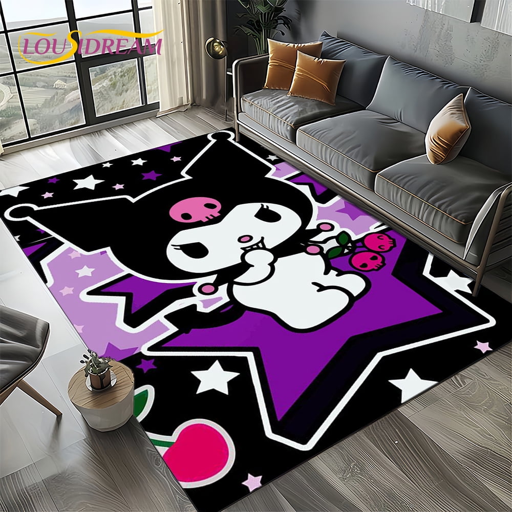 27 Style Cute Kuromi Cartoon Sanrio Carpet Rug for Bedroom Living Room ...