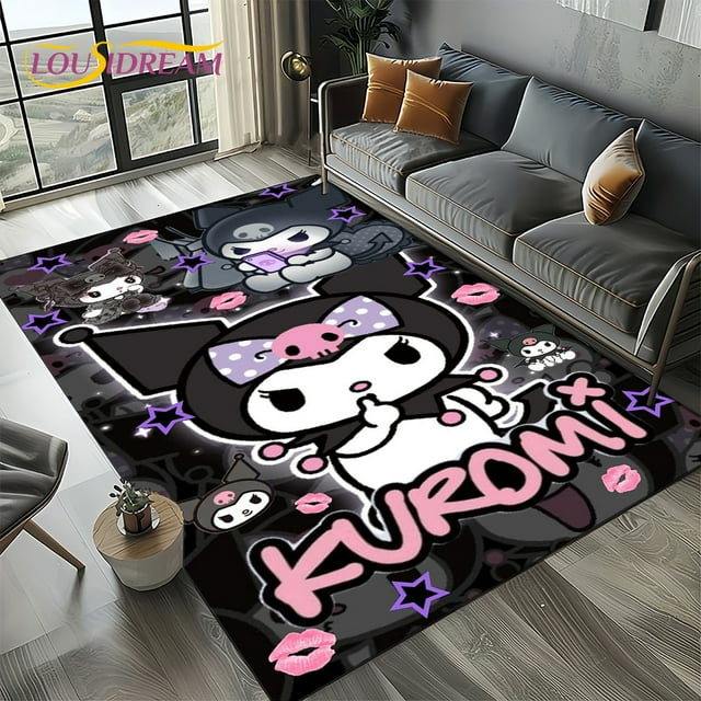 27 Style Cute Kuromi Cartoon Sanrio Carpet Rug for Bedroom Living Room ...