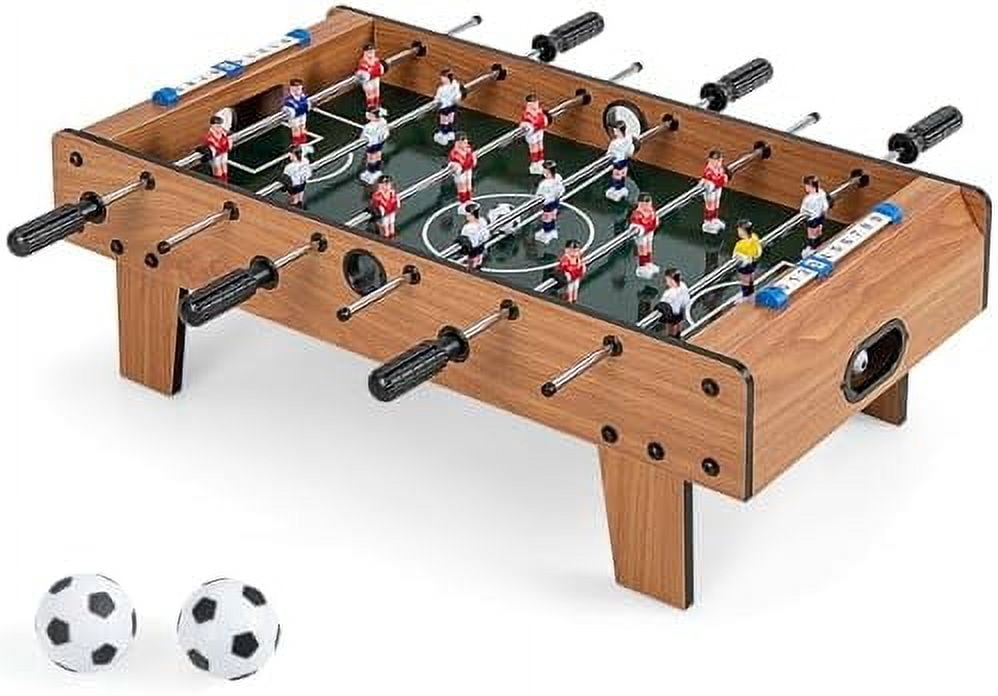 27’’ Tabletop Foosball Table, Portable Compact Soccer Table Game Set w ...