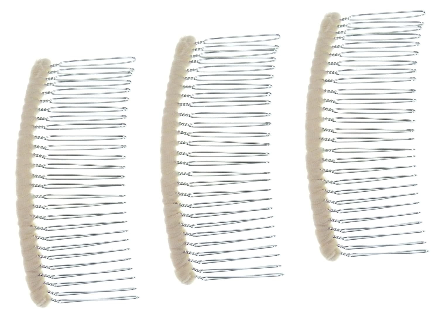 27 Teeth Fancy DIY Tulle-Wrapped Metal Wire Hair Combs for Bridal ...