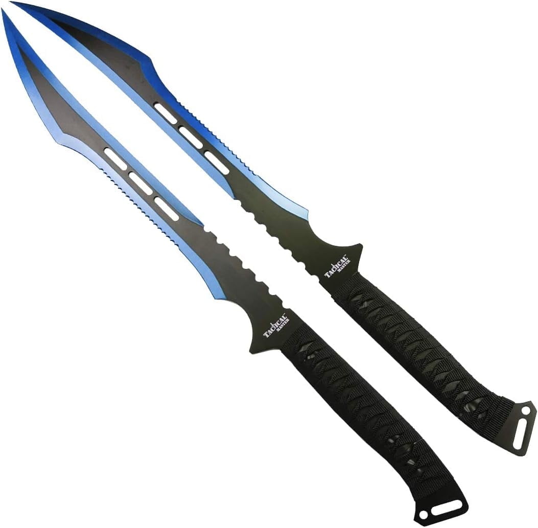27" Twin Tactical Outdoor Display Set – 2-Piece Full Tang Stainless ...