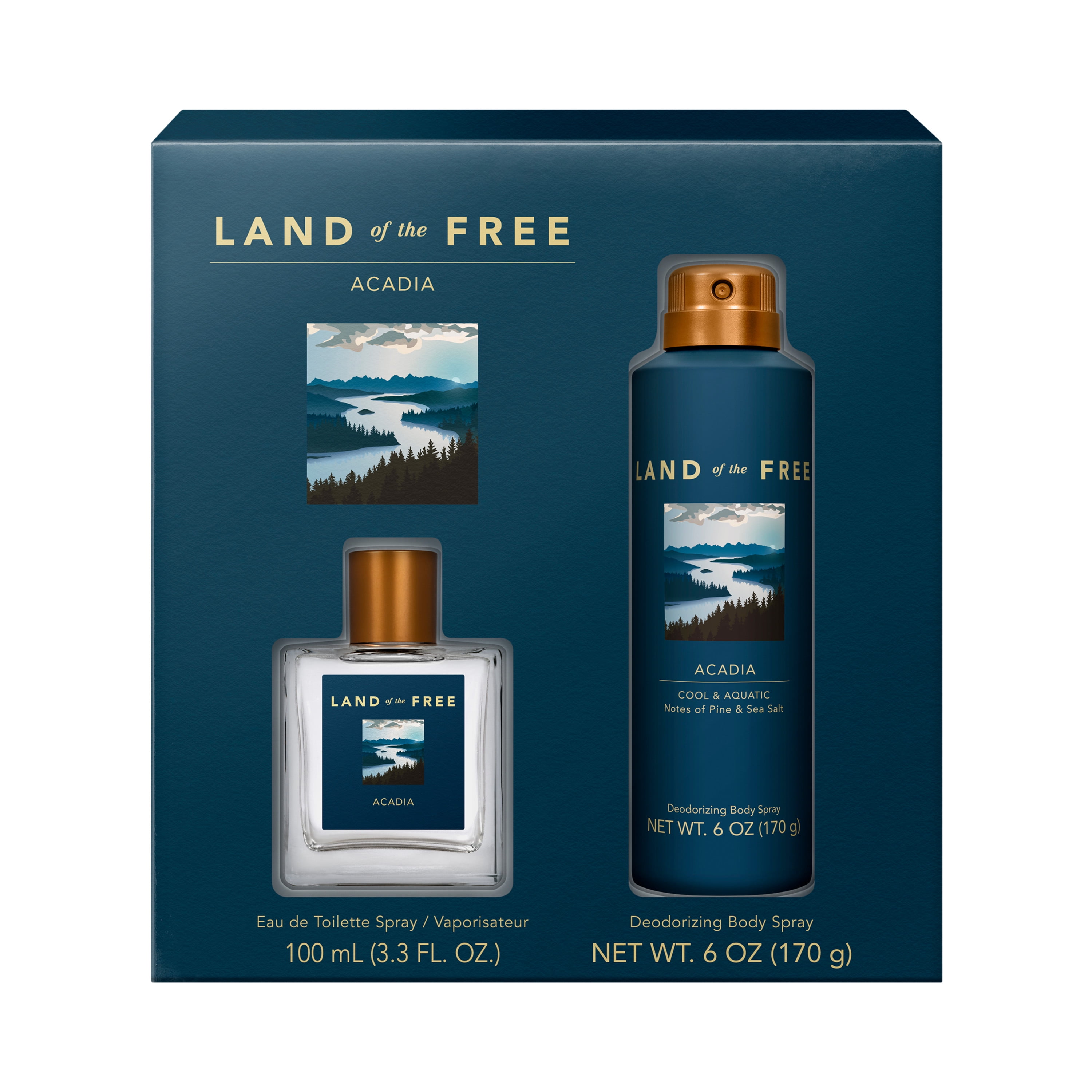 ($27 Value) Land of the Free Acadia Fragrance Gift Set: Eau de Toilette ...