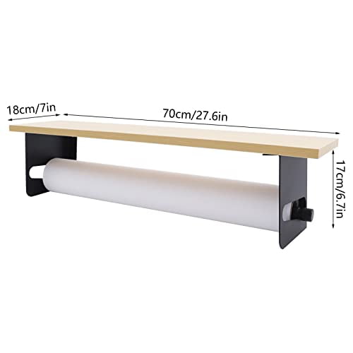 27'' Wall Mounted Kraft Paper Roll Holder & Dispenser with Cutter Bar ...