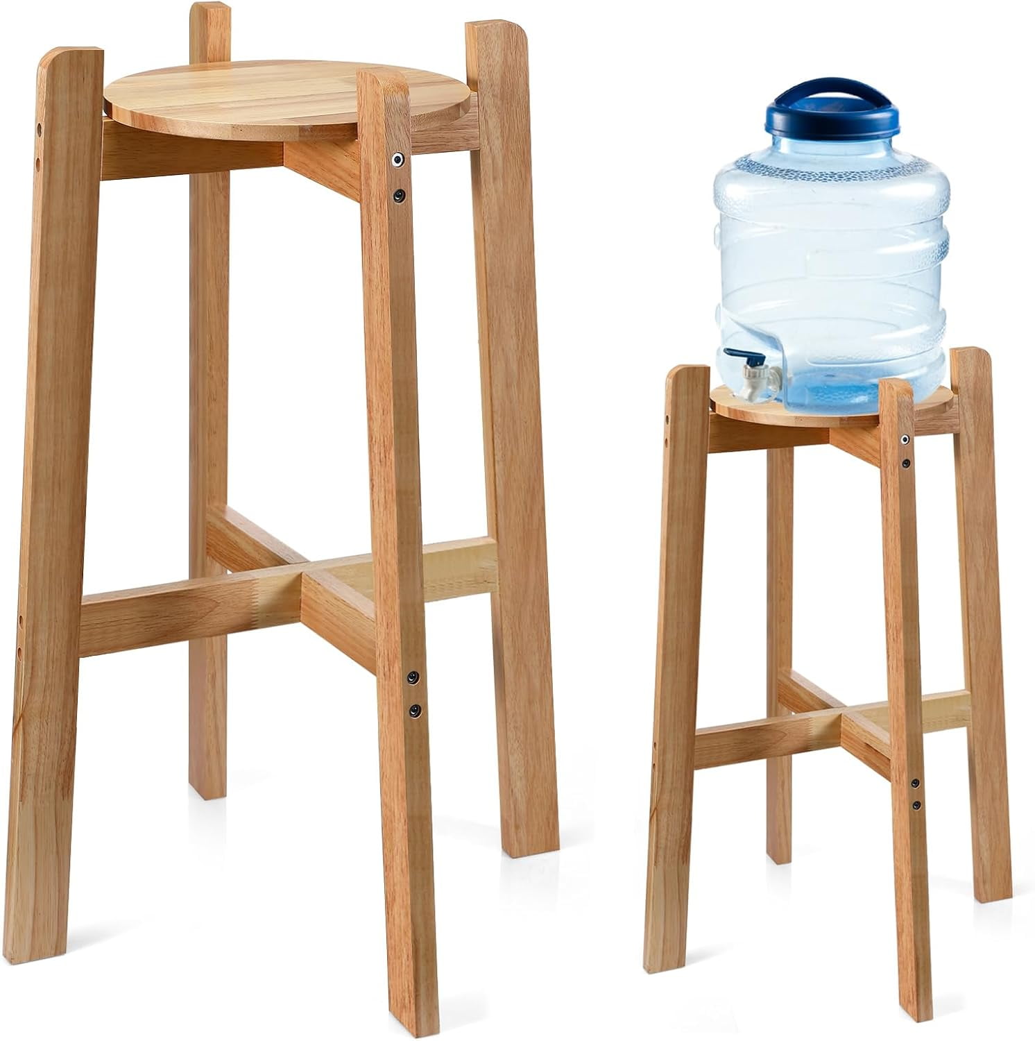 27" Wood Water Dispenser Floor Stand, Wood Floor Stand, Natural Wooden ...