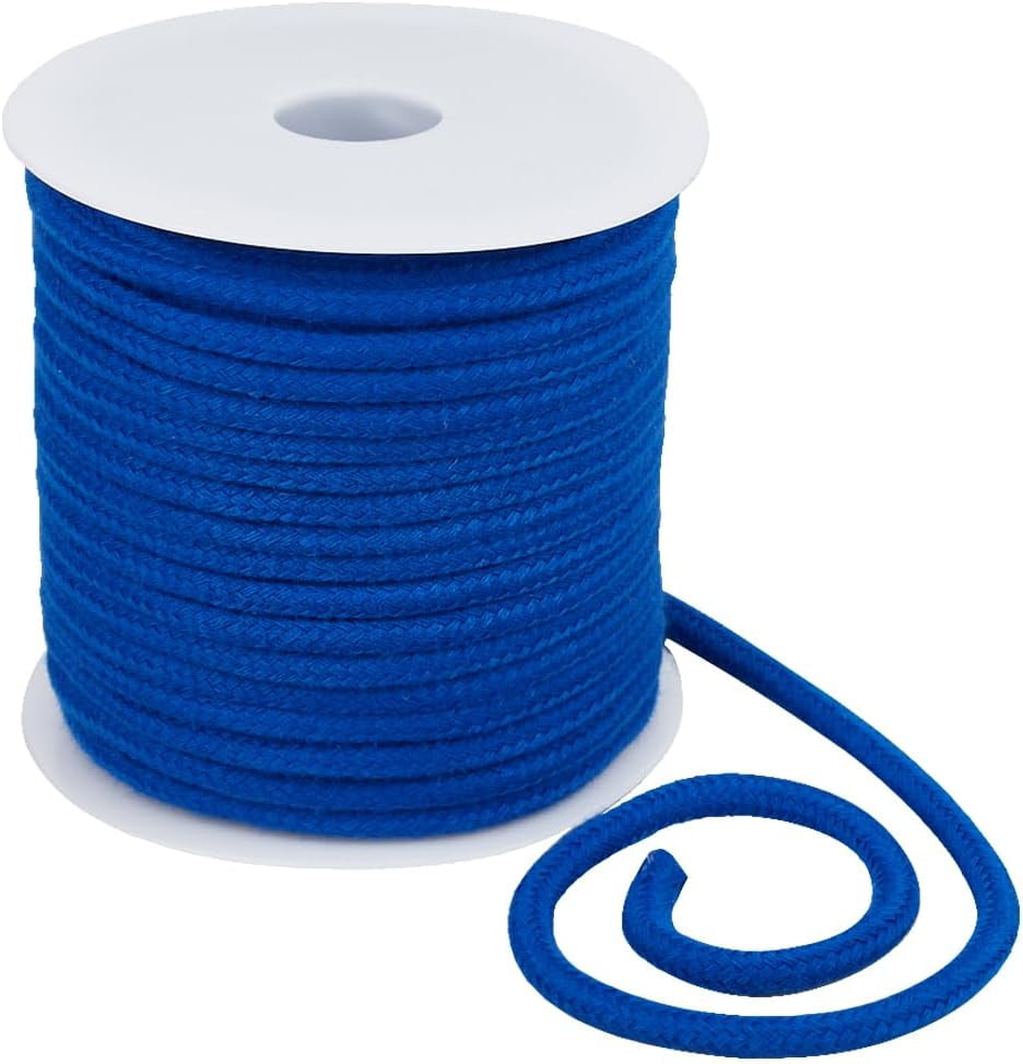 27 Yard Blue Drawstring Replacement Rope 6mm Round Cotton Soft ...