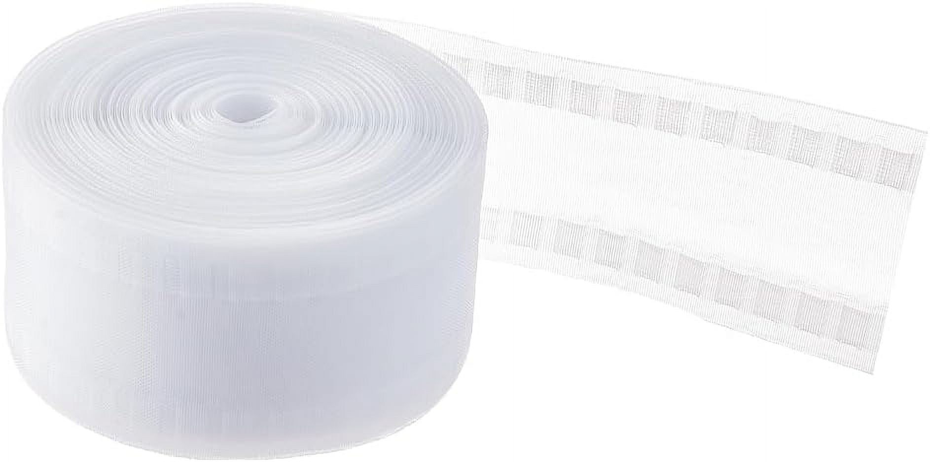 27 Yard Wave Curtain Tape, White Nylon Drapery Header Tape, 3.15 Inch ...