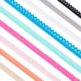 27 Yards 9 Colors Polyester Elastic Ribbon Flat Mixed Color 13mm 3 ...