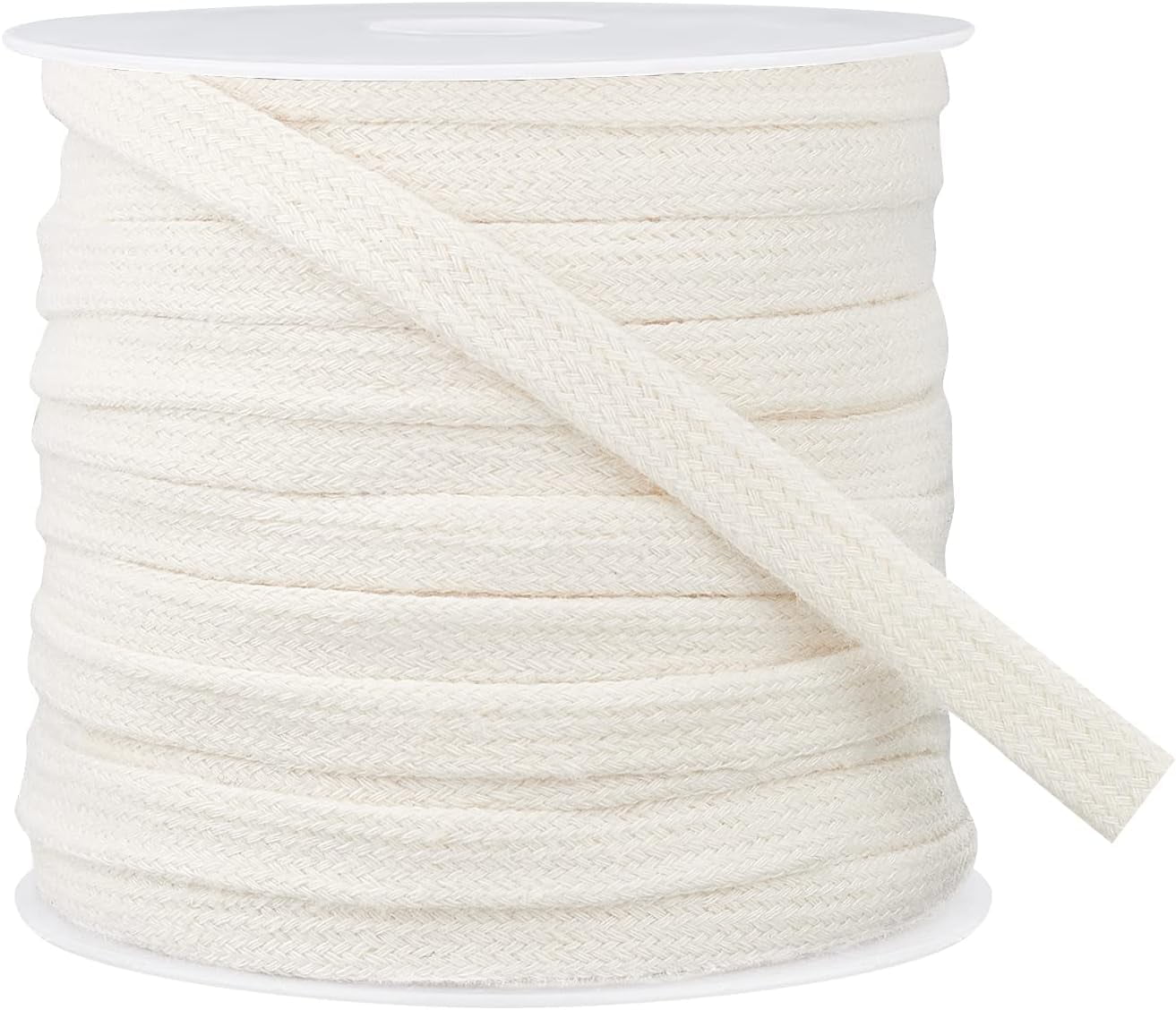 27 Yards Beige Flat Cotton Cords Double Layer Hollow Cotton Rope for ...
