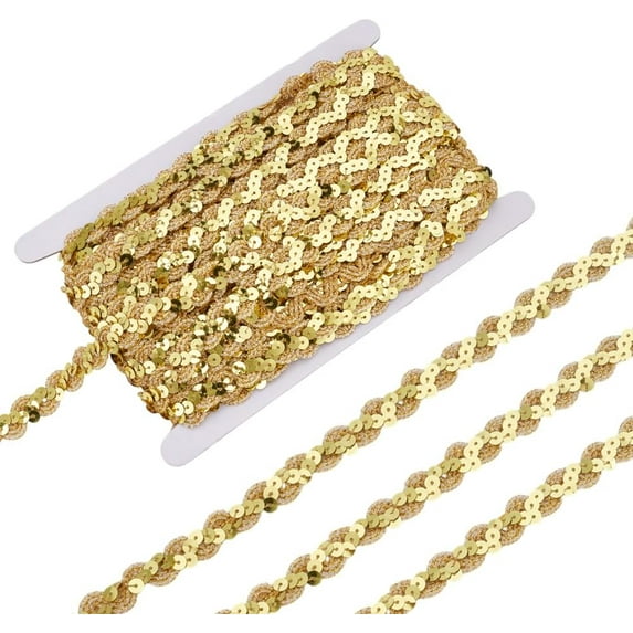 27 Yards Glitter Sequin Lace Trim 5/8 Inch Flat Glitter Sequins Strip ...