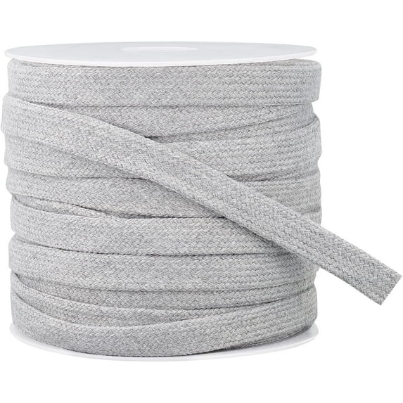 27 Yards Grey Flat Drawstring Cord Replacement Double Layer Soft ...