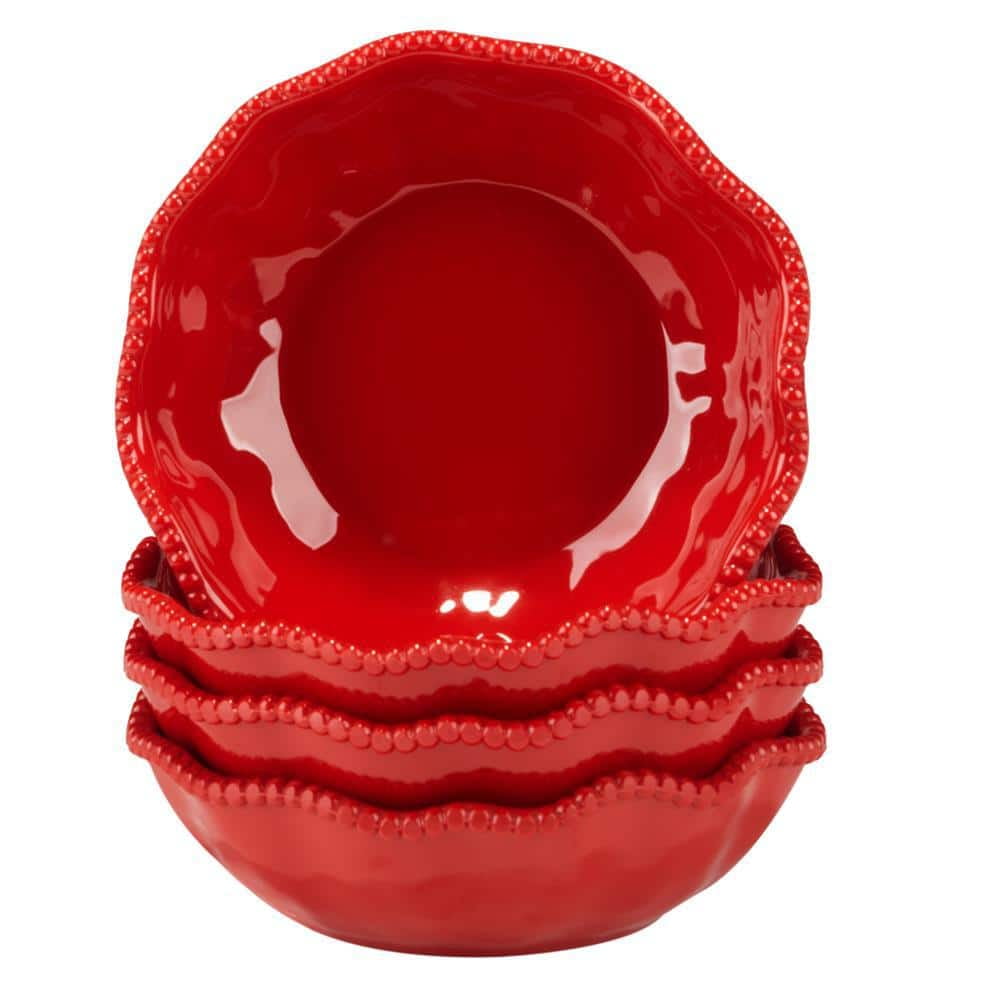 27 fl. oz. Red Melamine Perlette All Purpose Bowls (Set of 4) - Walmart.com