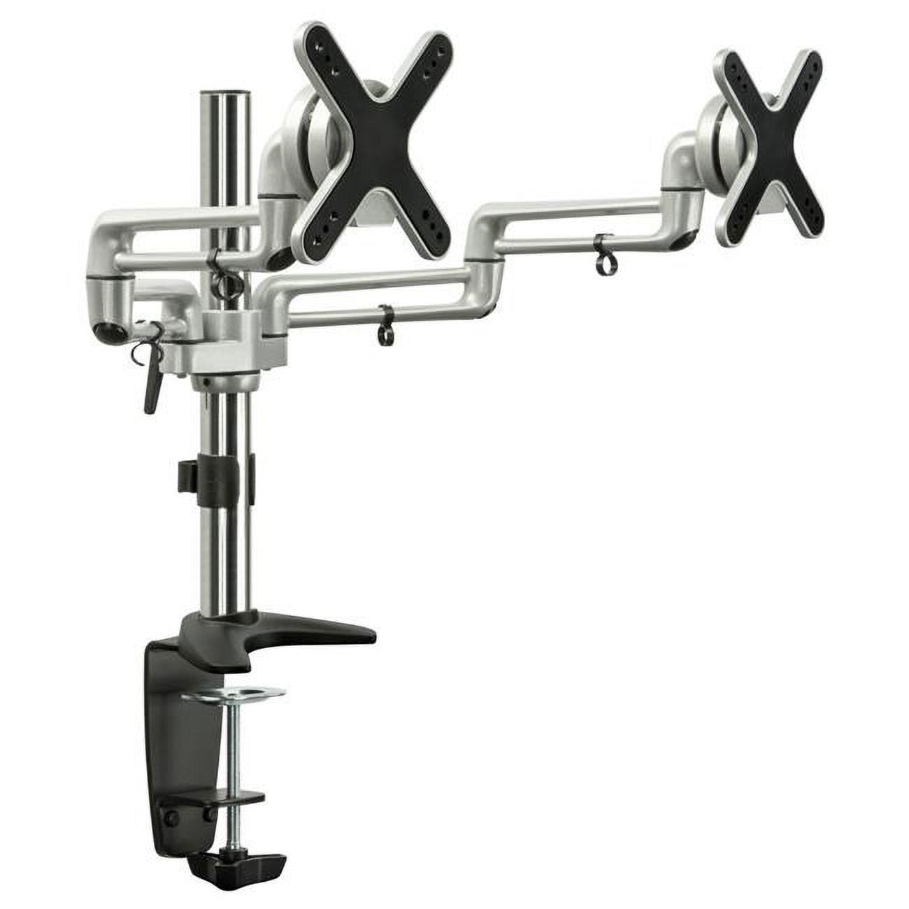 27 in. Dual Monitor Office Desk Stand Mount Bracket with Clamp ...