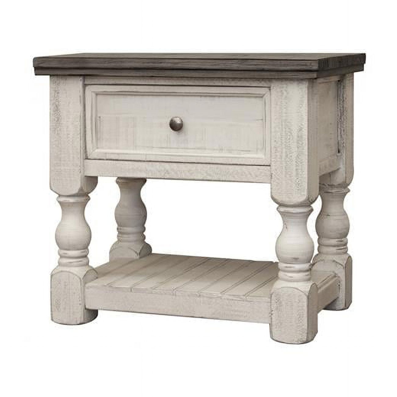 27 in. Ivory One Drawer Nightstand - Walmart.com