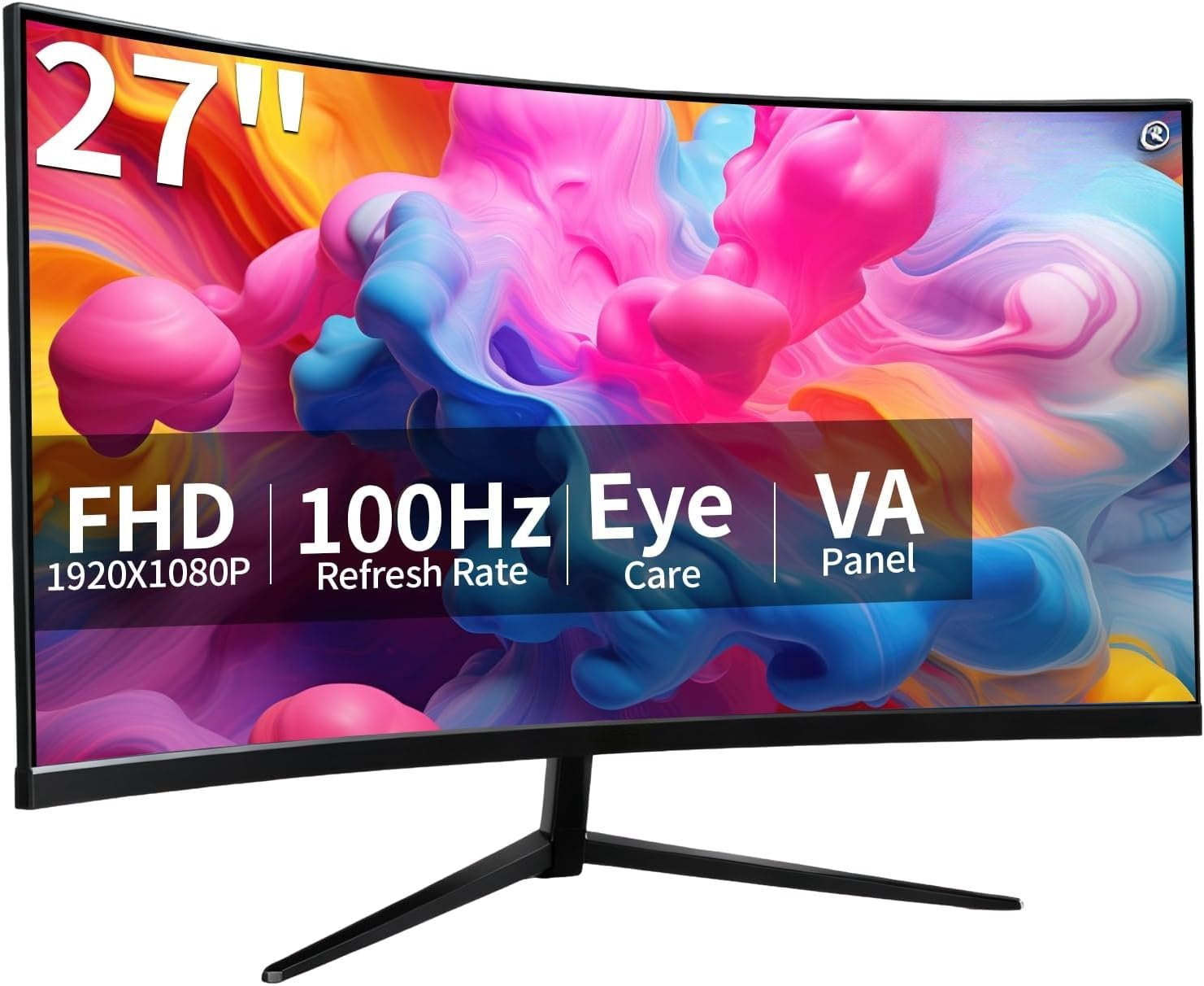 27 inch 100Hz Curved with 1K 1920x1080 Computer Screen 27 inch FHD with ...