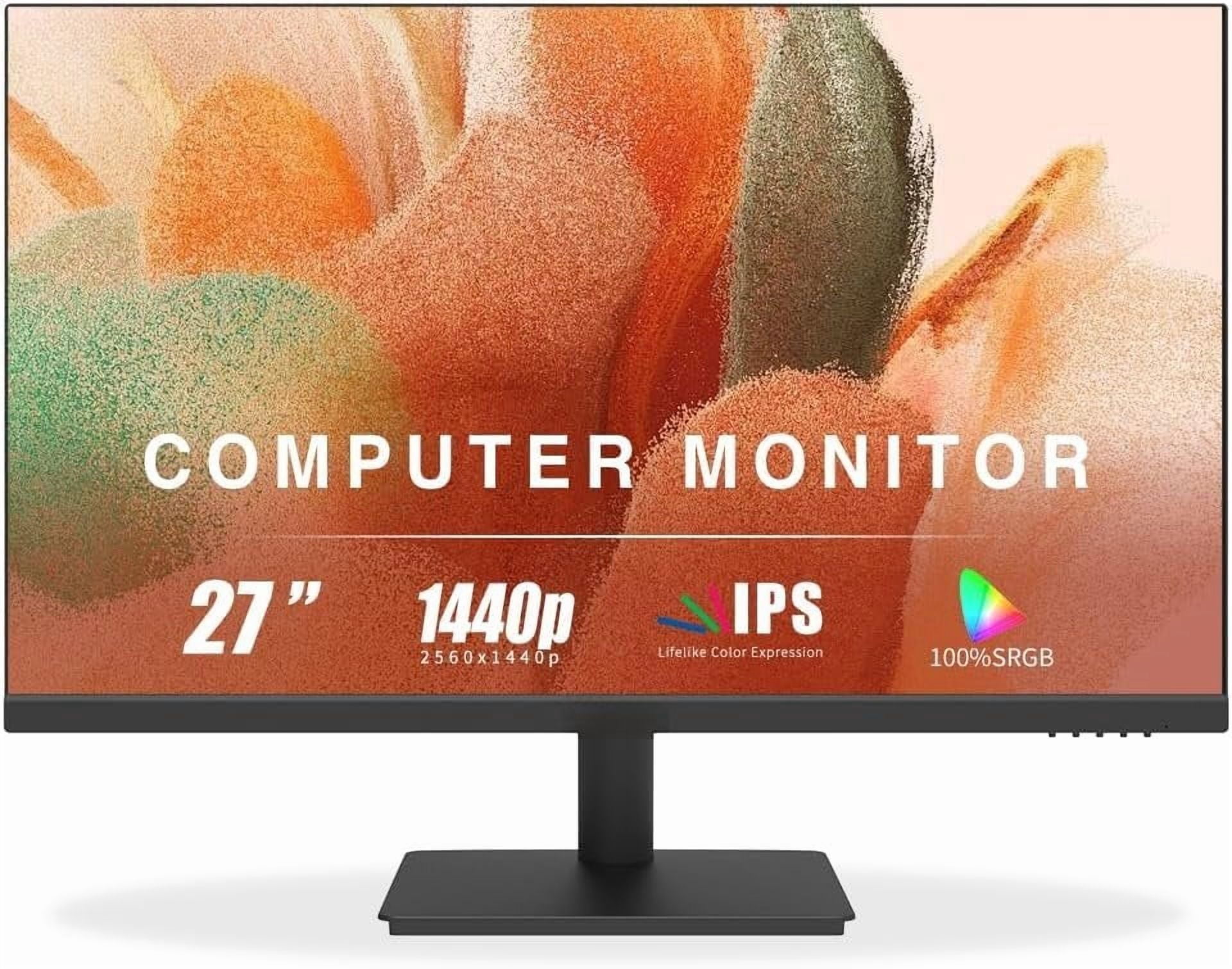 27 inch 2560 x 1440p 75hz IPS Computer QHD with , DP and Wall Mountable ...