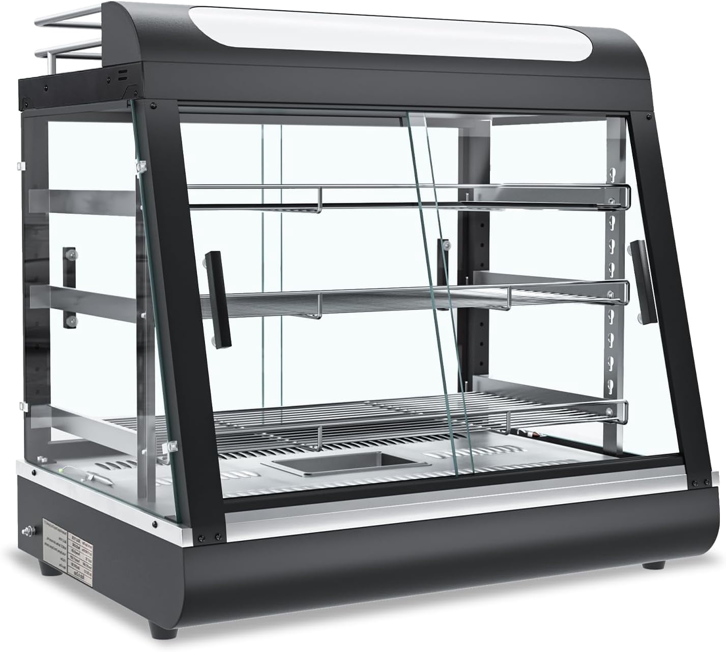 27 inch Countertop Food Warmer Display Case, 3-Tier Commercial Food ...