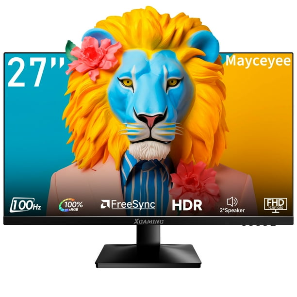 mayceyee XGAMING 27" 1080p IPS Low Blue Light Computer Monitor, Black ...