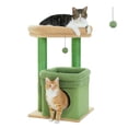 27 inch Sleeping Tree Green Cat Tree for Indoor Cats - Walmart.com
