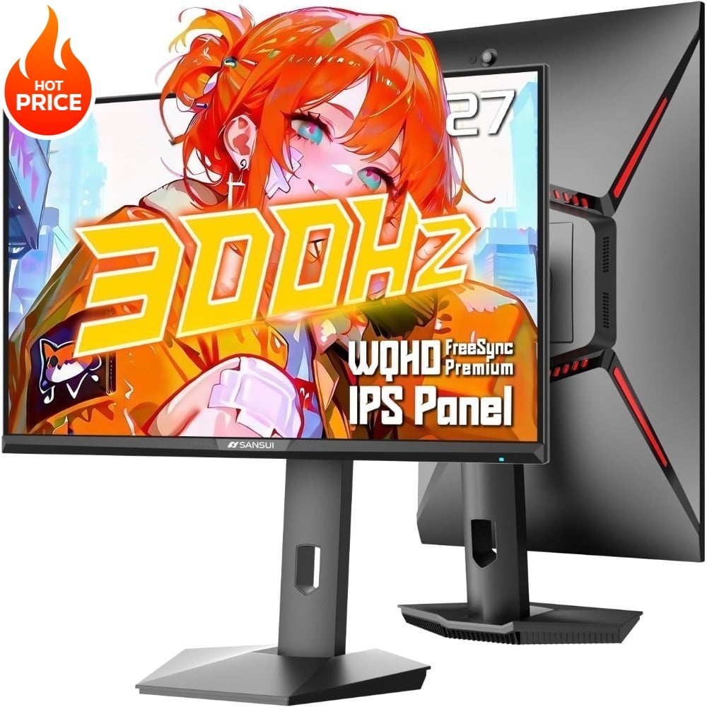 27-inch WQHD Gaming Monitor, 2560x1440 Resolution, 300Hz Refresh Rate ...