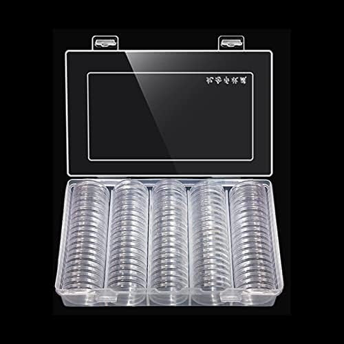 27 mm Coin Capsules for Small Dollar Coins, 100 Pieces Coin Holder with ...