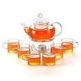 Kendal 6-Cup Glass Teapot with Warmer and 6 Tea Cups - Walmart.com