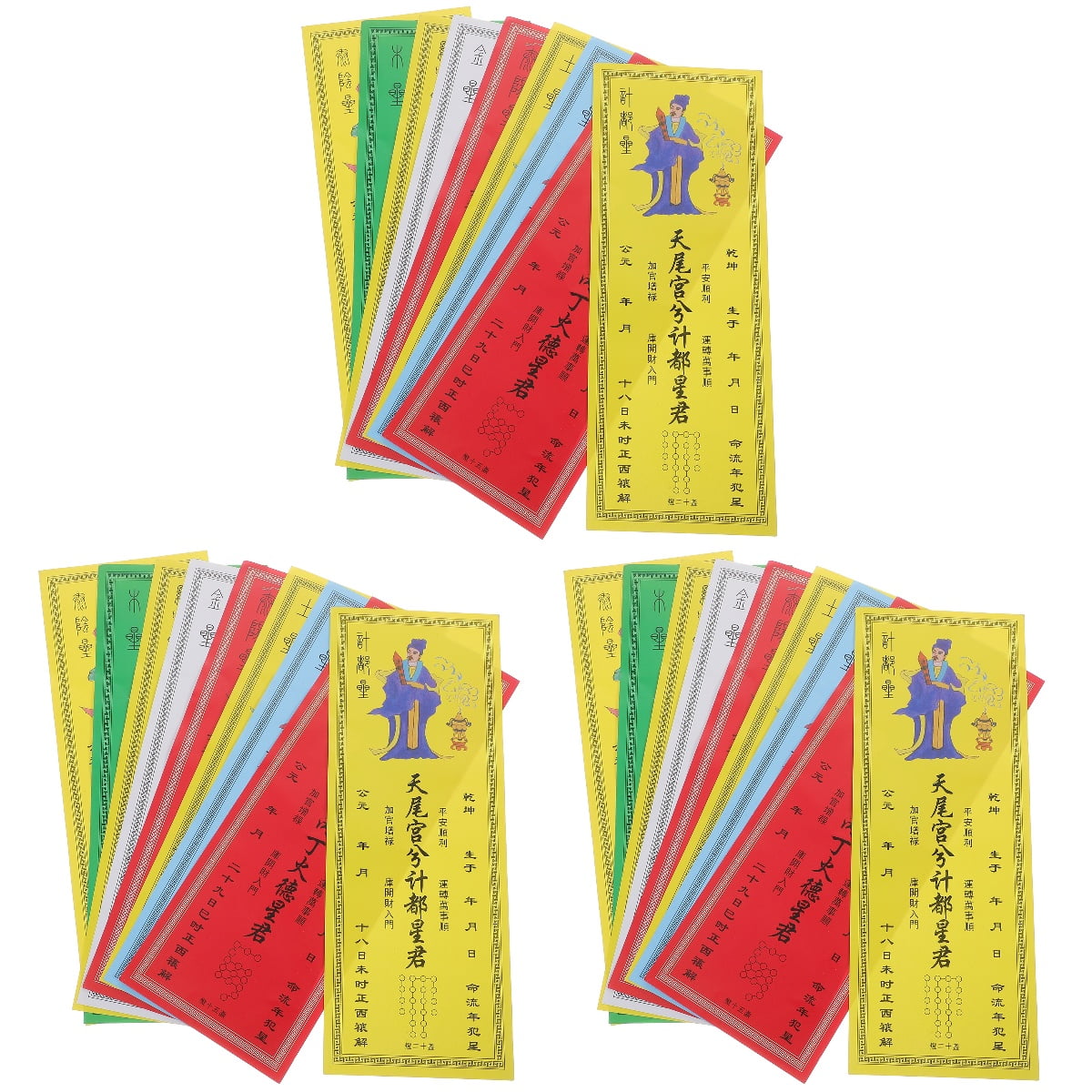 27 pcs Chinese Feng Shui Plaque Card Tai Sui Cards Auspicious Cards for ...