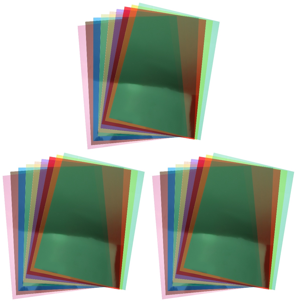 27 pcs Light Filters Sheet Translucent Light Diffuser Film Colored PVC ...
