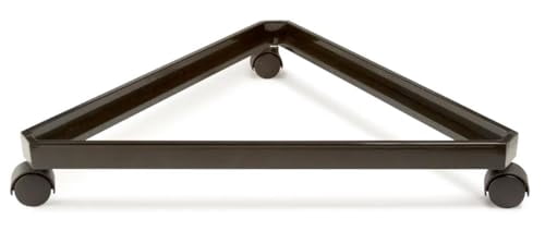 27"w Metal Triangle Shaped Gridwall Base with Wheels, Holds Three ...