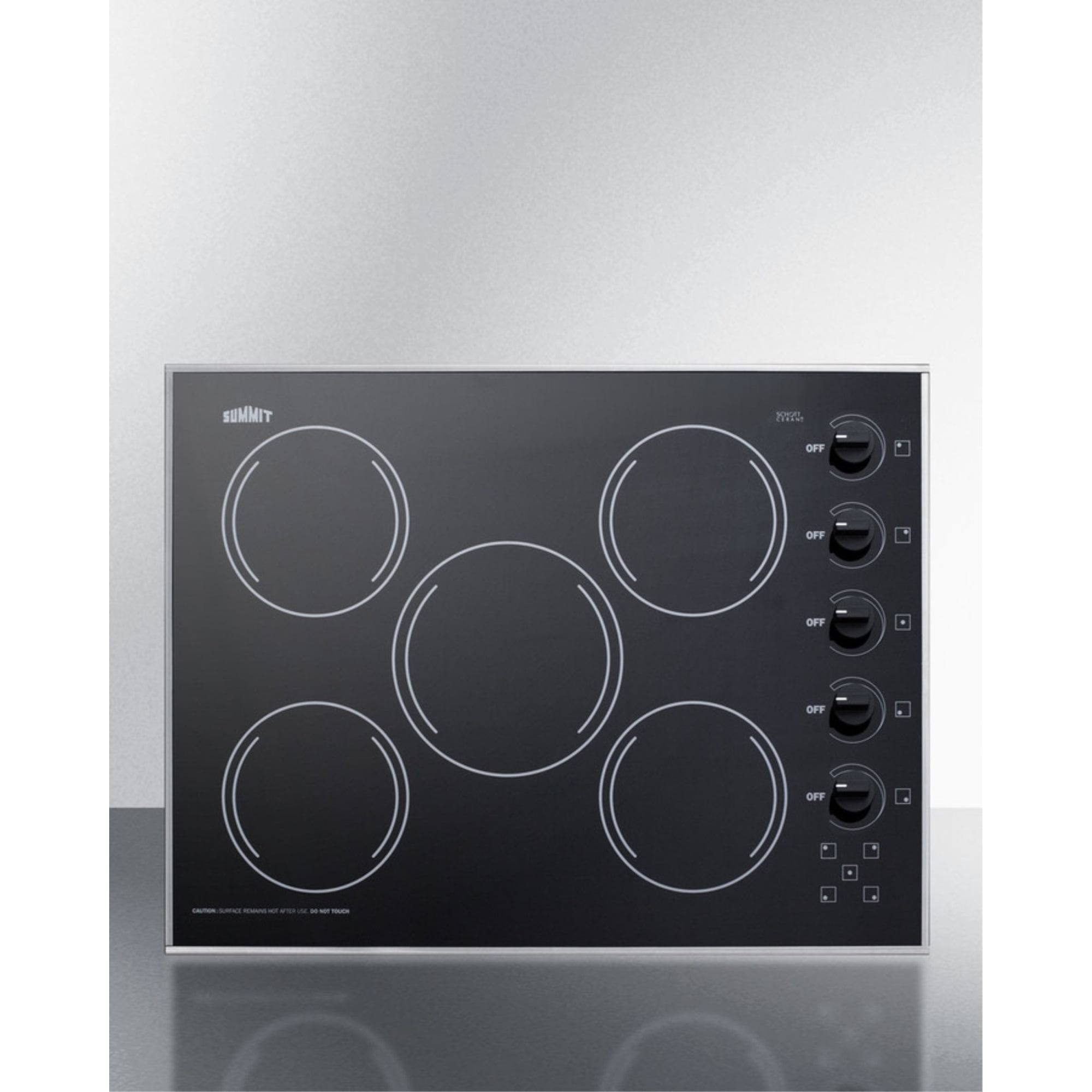 "SUMMIT 27"" Wide 5-Burner Electric Kitchen Cooktop, Radiant Range ...