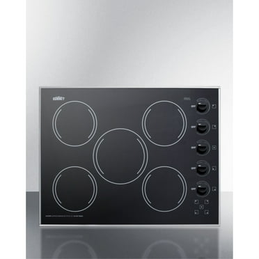 12" Wide 115V 2-Burner Radiant Cooktop, Black, Silver Knob - Walmart.com