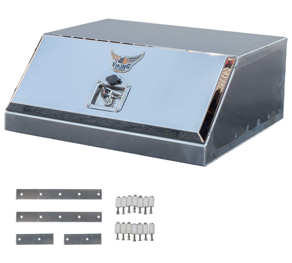 27" x 24.6" x 11" Aluminum Truck Logger Tool Box with Mirror Finish ...