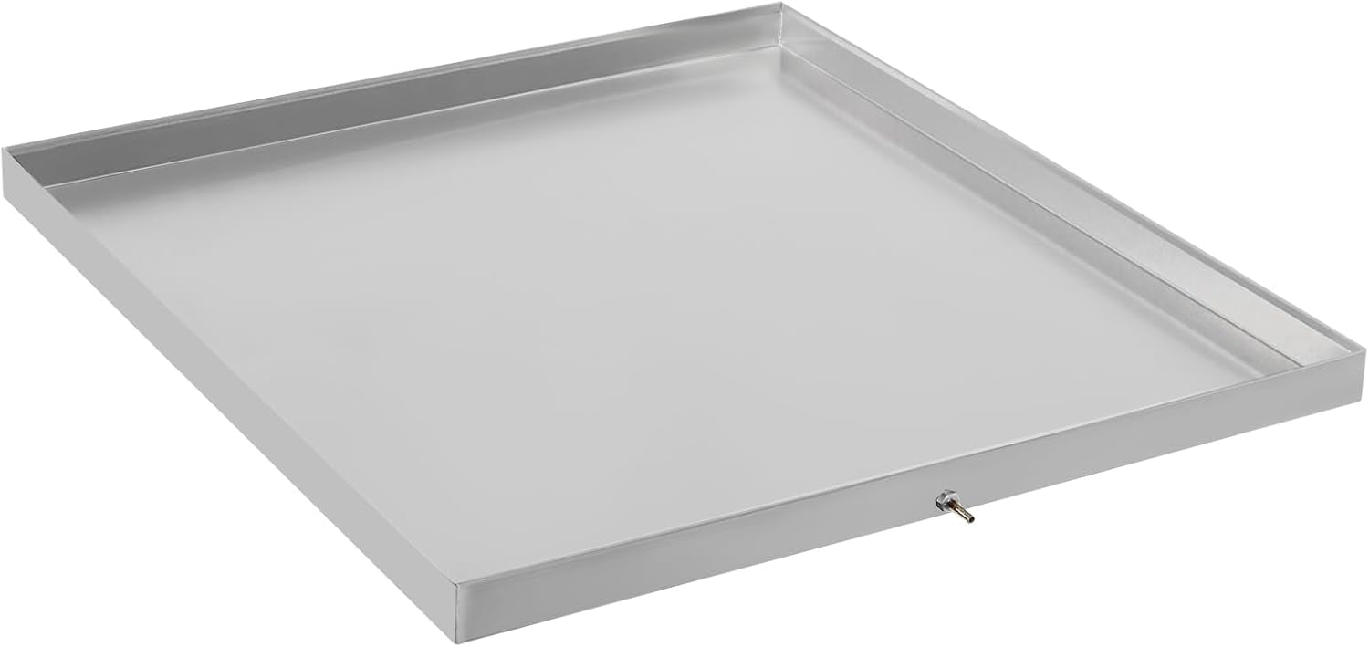 27" x 25" x 1.5" Heavy Duty Washer Machine Drain Pan, 304 Stainless ...