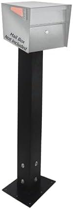 - 27 x 4 x 4 Inch Mailbox Post and Base Combo - Heavy Duty Powder ...