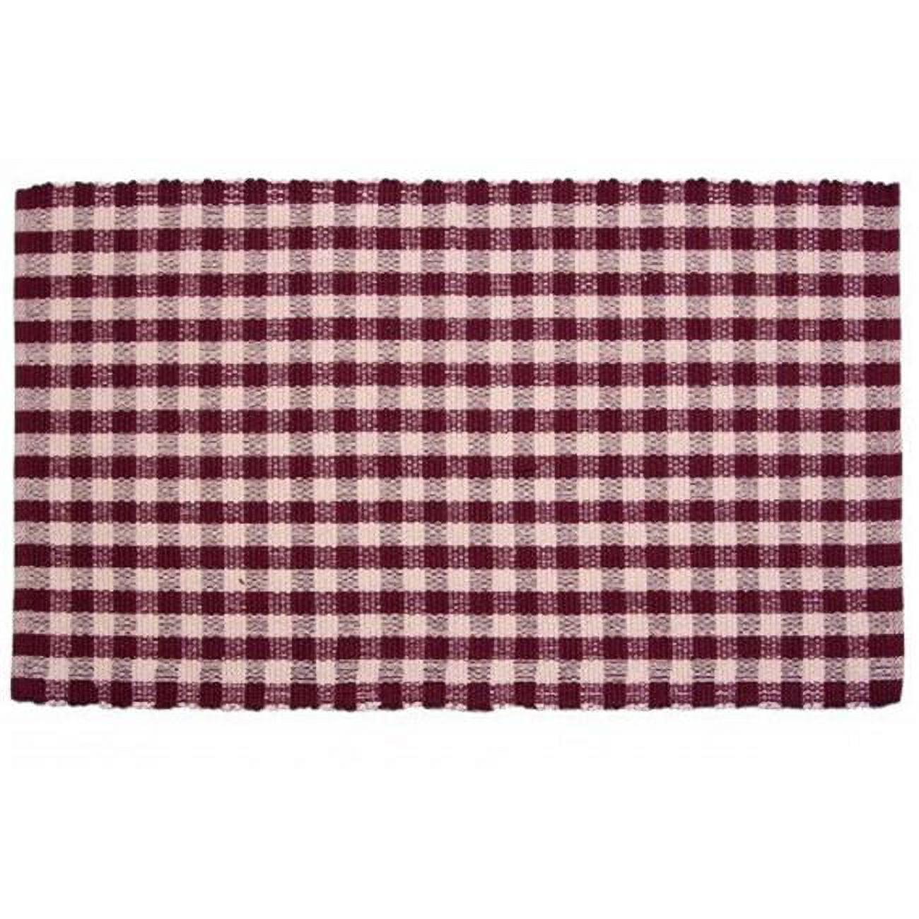 27 x 96 in. Floor Mat, Berry Burgundy Check - Walmart.com