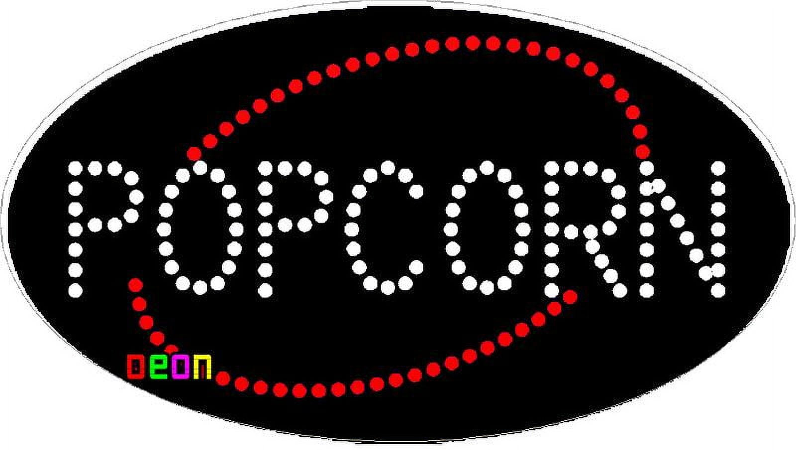 27"x15" Neon By Deon Popcorn LED Sign w/Flashing Controller - Walmart.com