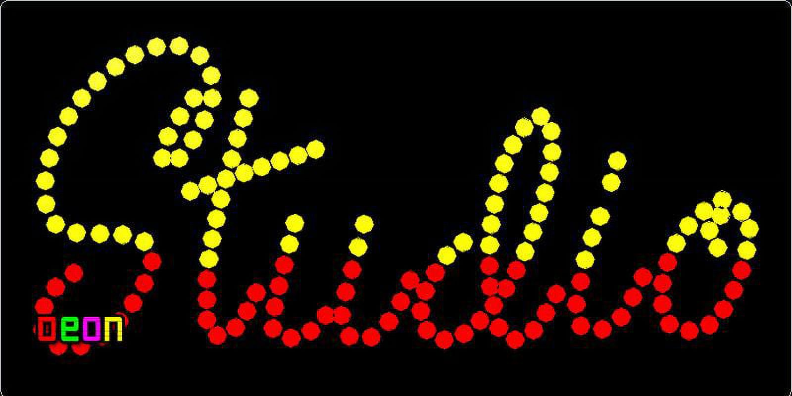 27"x15" Neon By Deon Studio LED Sign w/Flashing Controller - Walmart.com