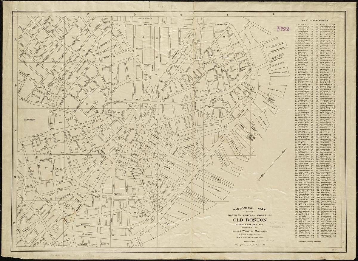 27"x20" Heavyweight Photo Paper Quality Poster: Vintage Map ...