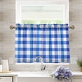 27"x36" Tier Curtains 2 Panels Blue-purple Stripes Semi Sheer Kitchen ...