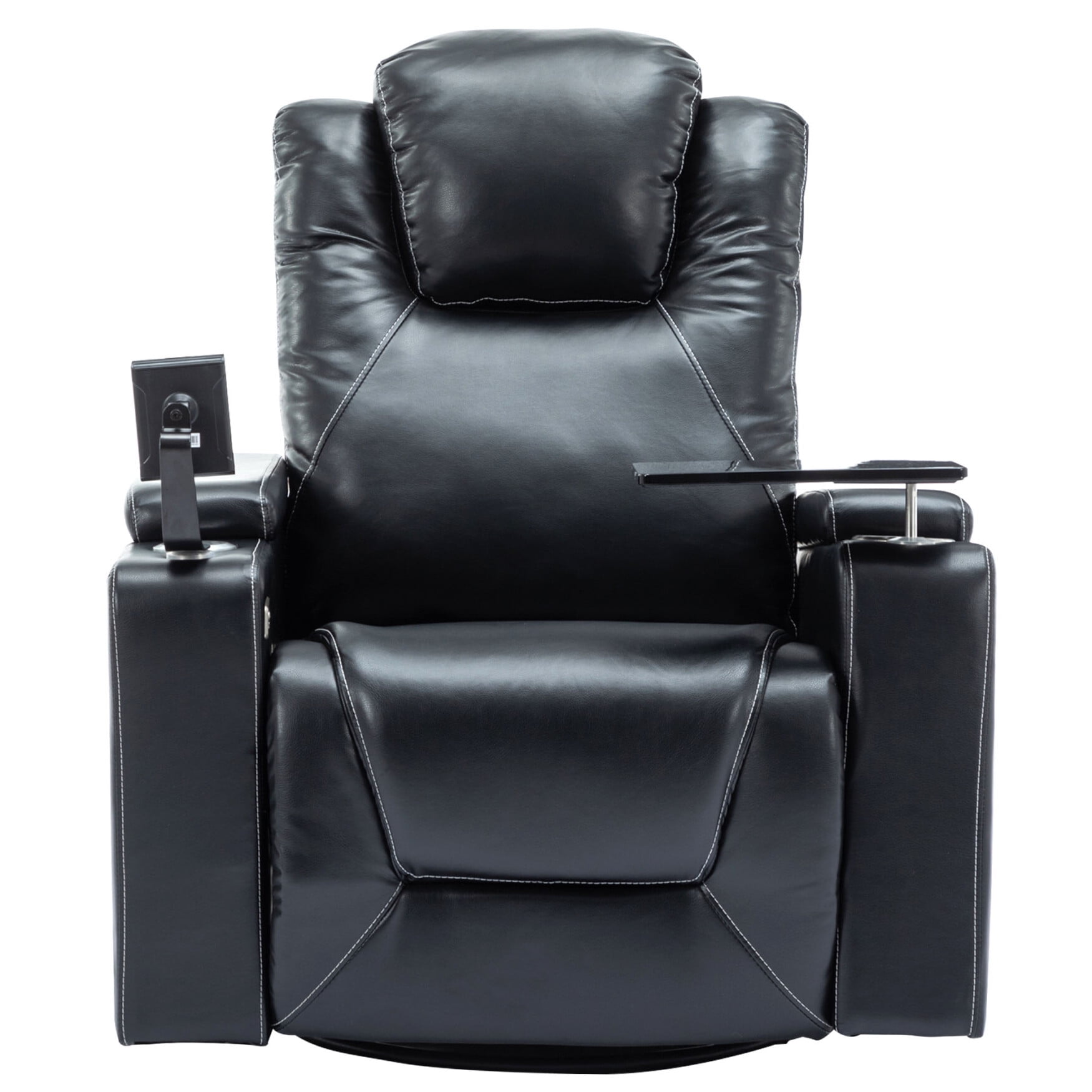 270 Degree Swivel Recline Chair with Cup Holder and USB Port, Glider ...